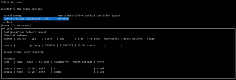 Archinstall 2.8.1 Released with Experimental LVM Support - OSTechNix
