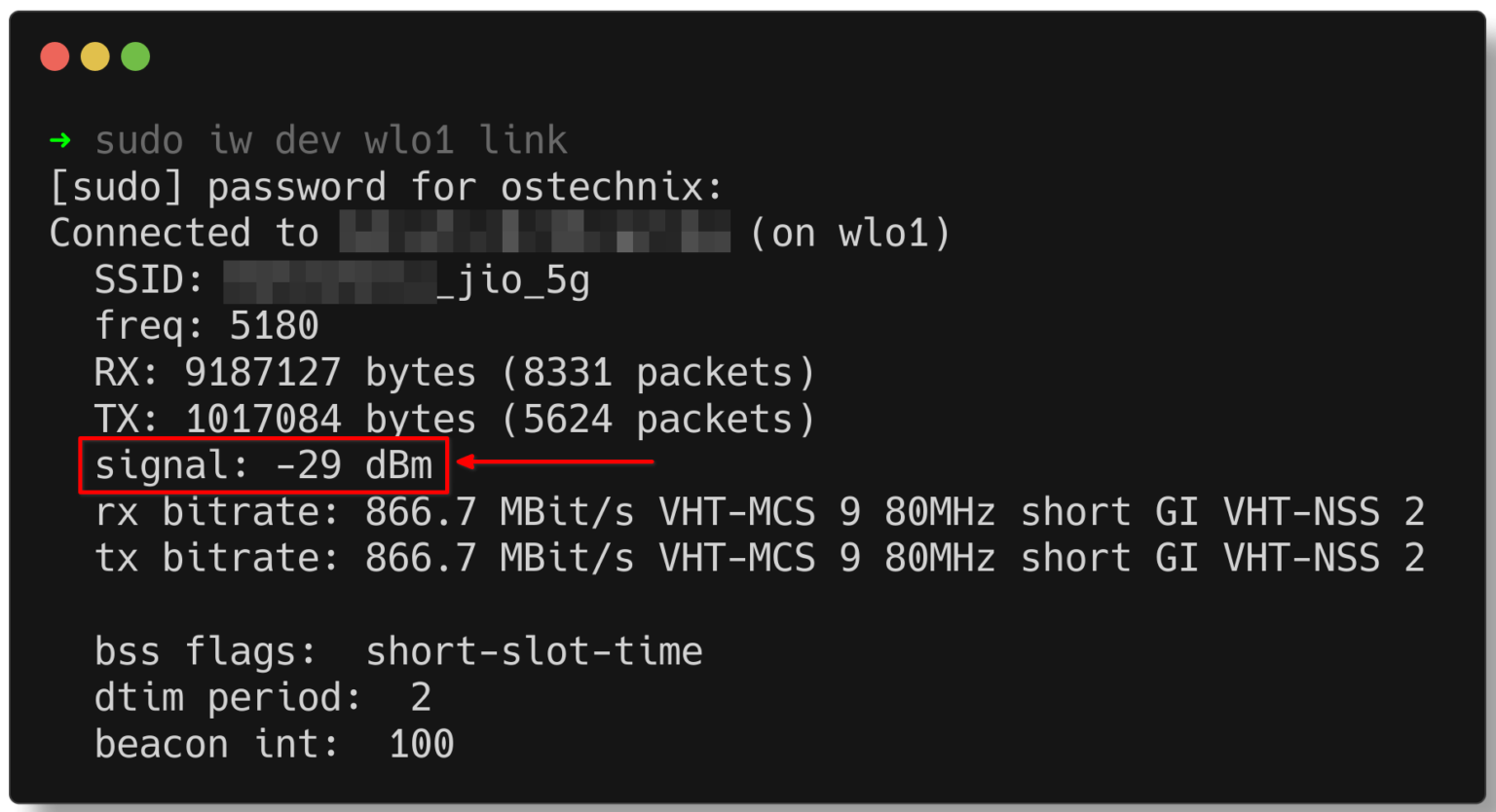 How To Check WiFi Signal Strength From Commandline In Linux - OSTechNix