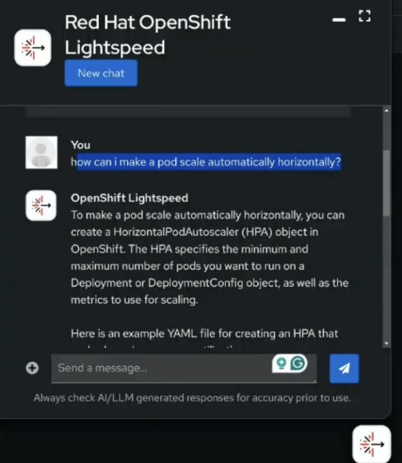 Red Hat OpenShift Lightspeed AI Assistant For Containers - OSTechNix