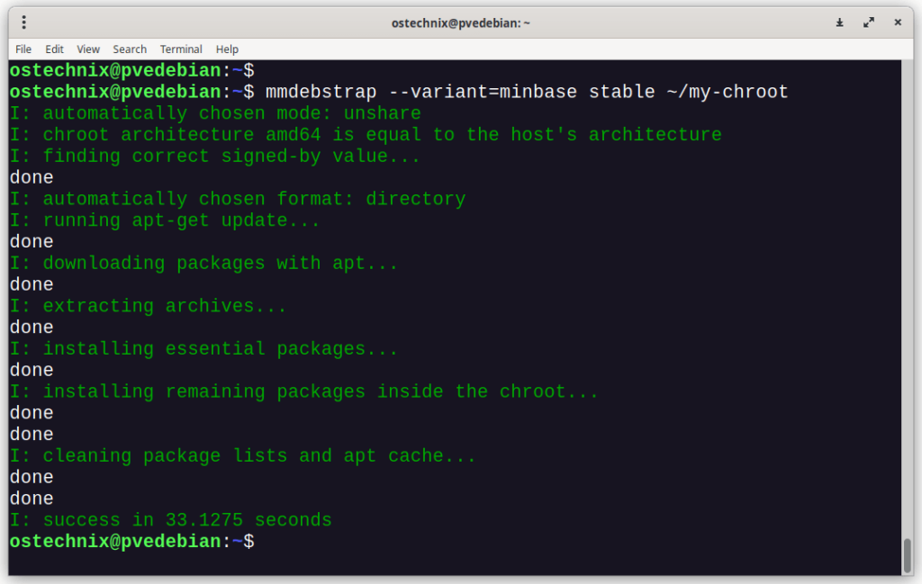 Create Chroot Environments Using Mmdebstrap In Debian Linux - OSTechNix