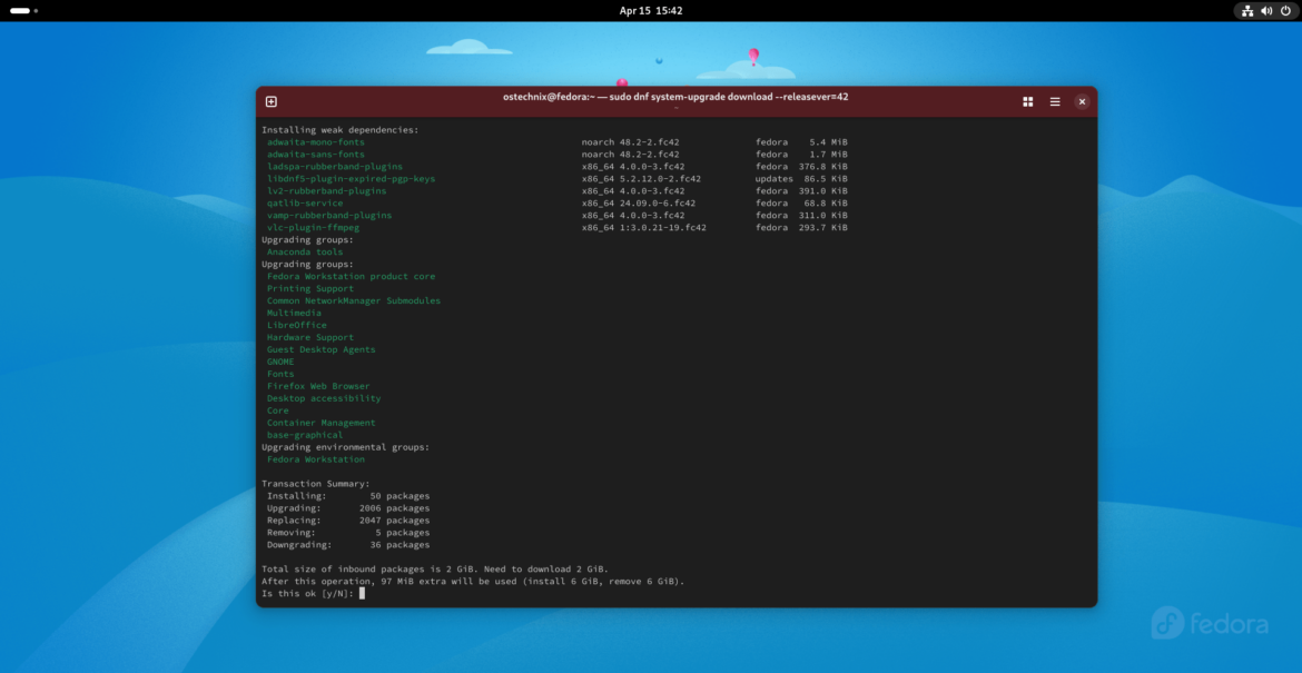 How To Upgrade To Fedora Linux 42 From Fedora 41 - OSTechNix