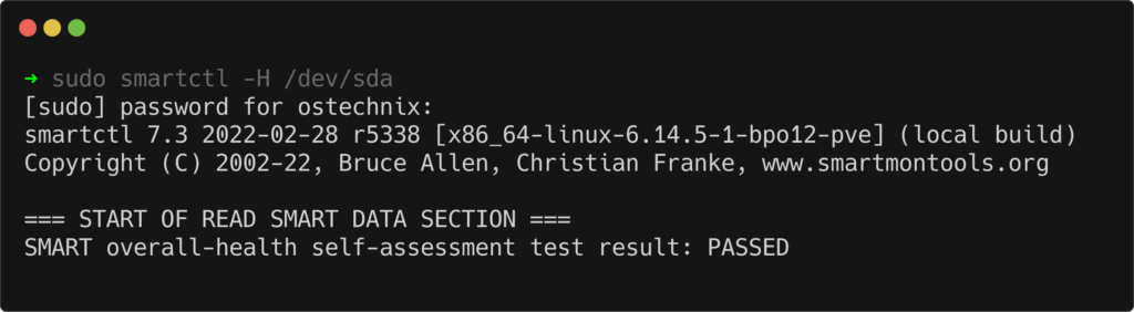 How To Check Disk Health In Linux: A Beginners Guide - OSTechNix
