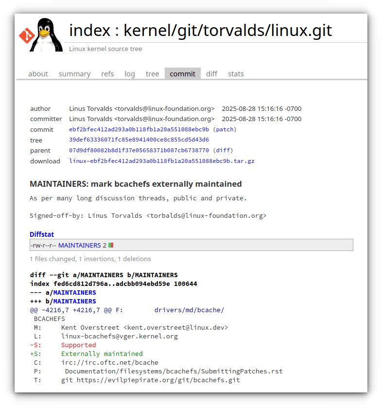 Bcachefs Moves To External DKMS Module In Linux Kernel 6.18 - OSTechNix