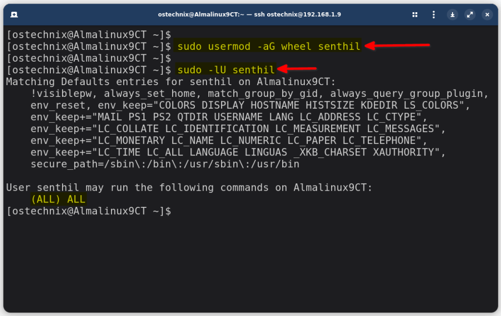 Add, Delete, and Grant Sudo Privileges to Users in RHEL, AlmaLinux and ...