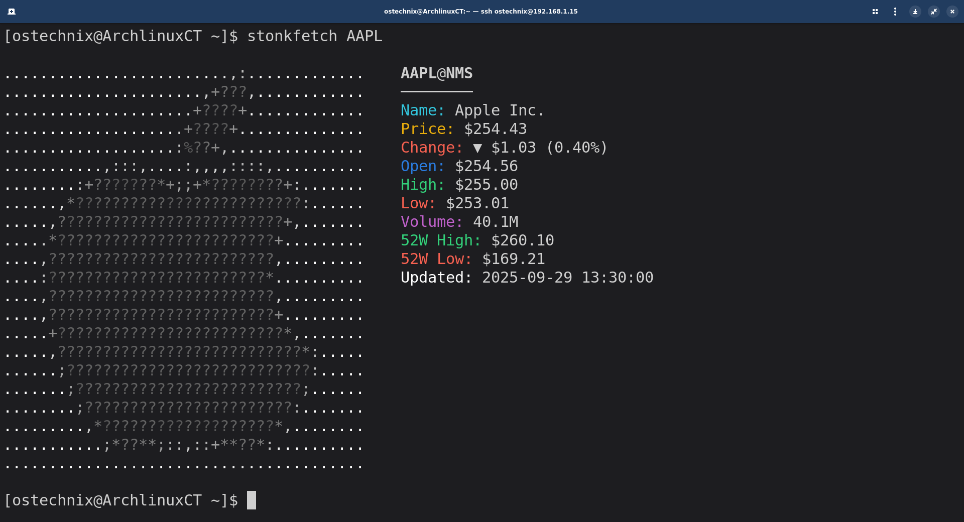 Stonkfetch: A Neofetch-like Tool To Track Stocks With ASCII Art - OSTechNix