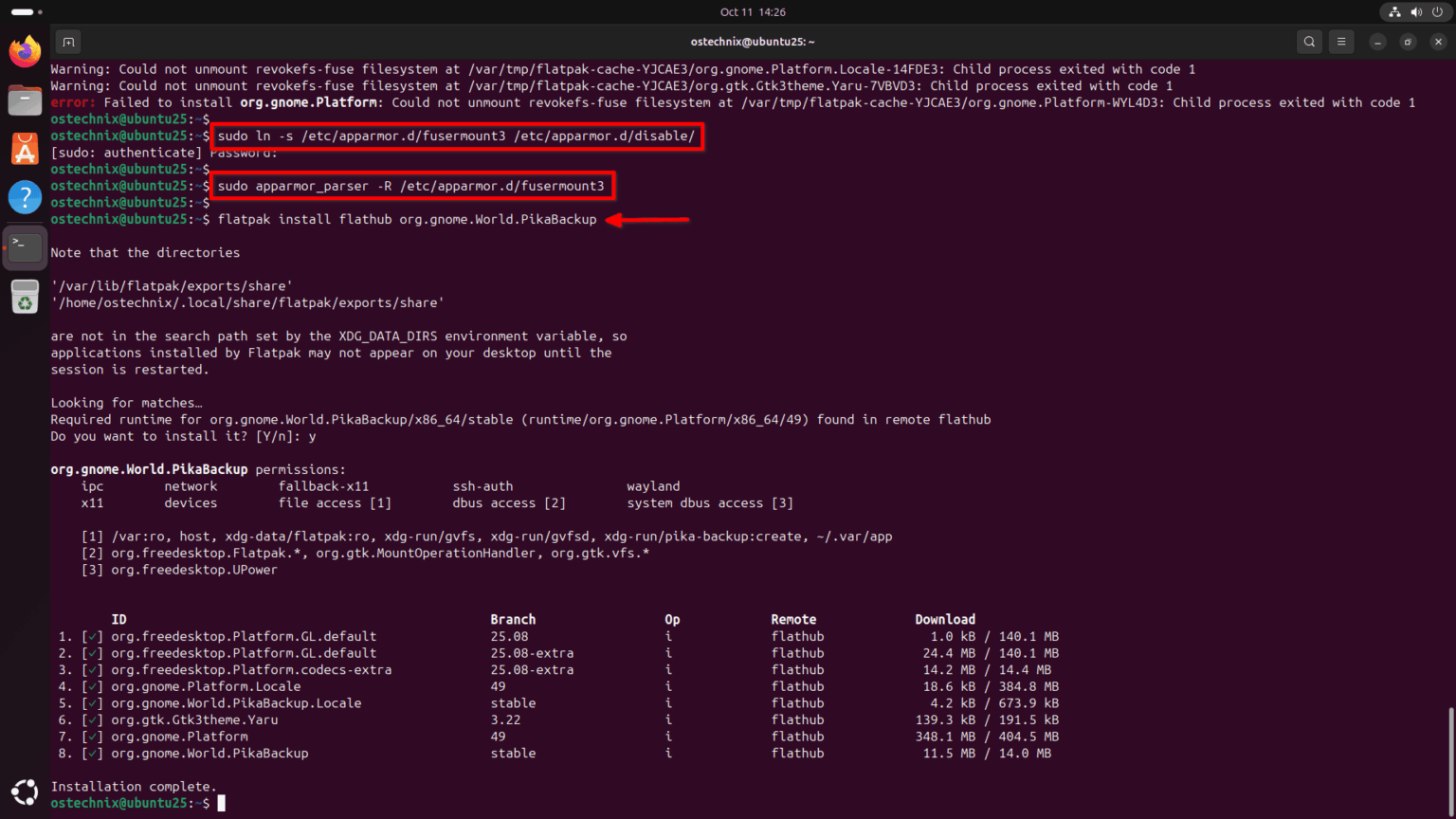 Fix Broken Flatpak Issue In Ubuntu 25.10 Questing Quokka - OSTechNix