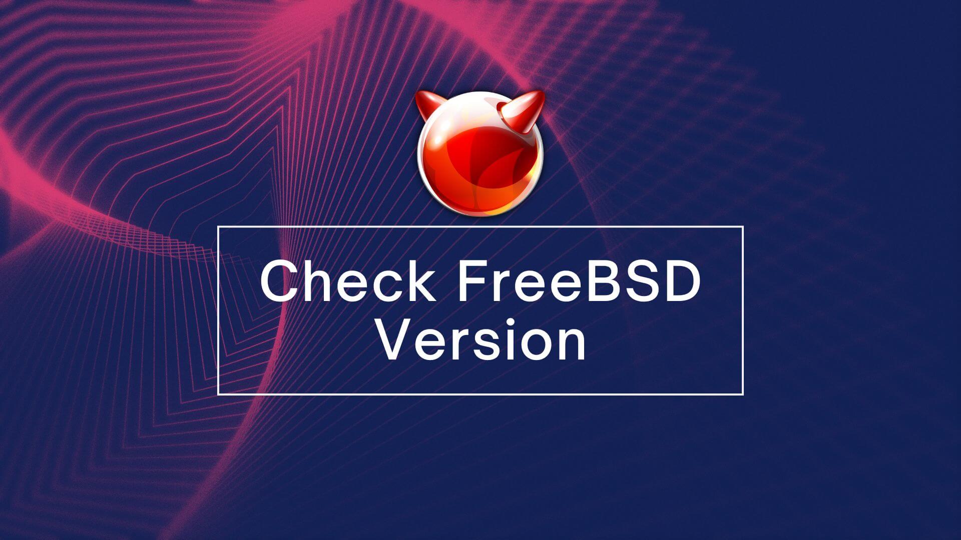 How To Check FreeBSD Version: A Beginners Guide - OSTechNix