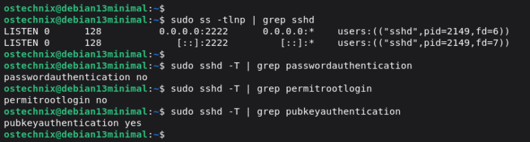 Set Up, Configure and Secure SSH on Debian 13 Linux - OSTechNix