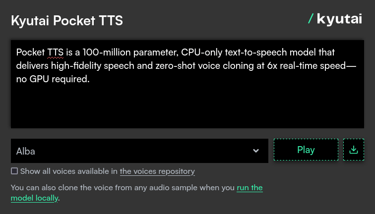 pocket tts local text to speech no gpu - OSTechNix